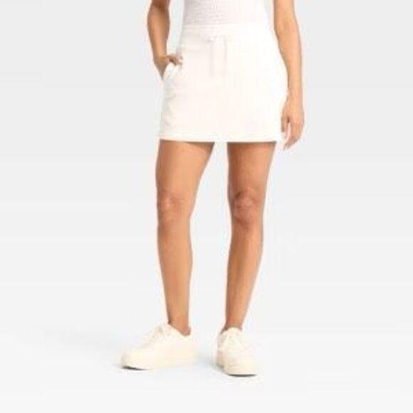 Sunday Best | Skirts | Sunday Best White Terry Cloth Drawstring White ...